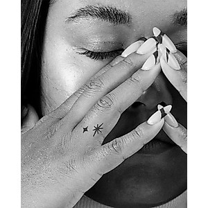 Inkbox Temporary Tattoos, Semi-Permanent Tattoo, One Premium Easy Long Lasting, Water-Resistant Temp Tattoo with For Now Ink - Lasts 1-2 Weeks, Sparkle, 1 x 1 in