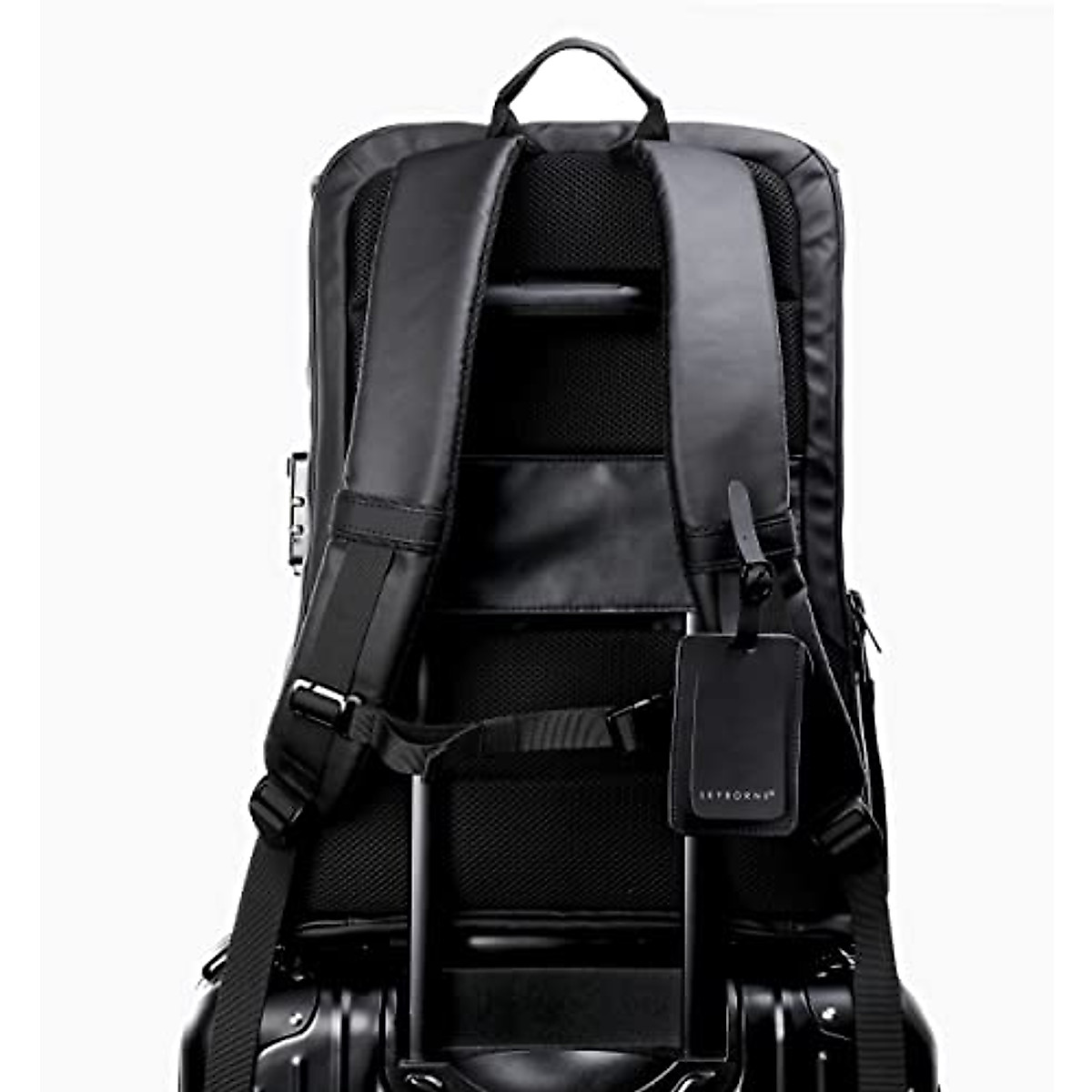 SKYBORNE Smart-Pack PLUS+ Travel backpack with anti-theft padded laptop compartment with modular detachable DOPP Kitt & built-in USB charging