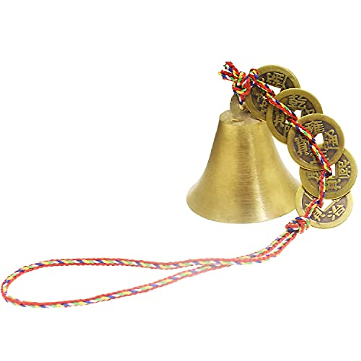 Yutoner Chinese Feng Shui Bell for Wealth and Safe, Pendant Coins for Peace and Success,Feng Shui Element, Good Luck Car Door Hanging Pendant Chime (Copper)