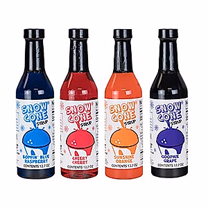 12.7oz Sno-Cone Syrups (4 Pack)