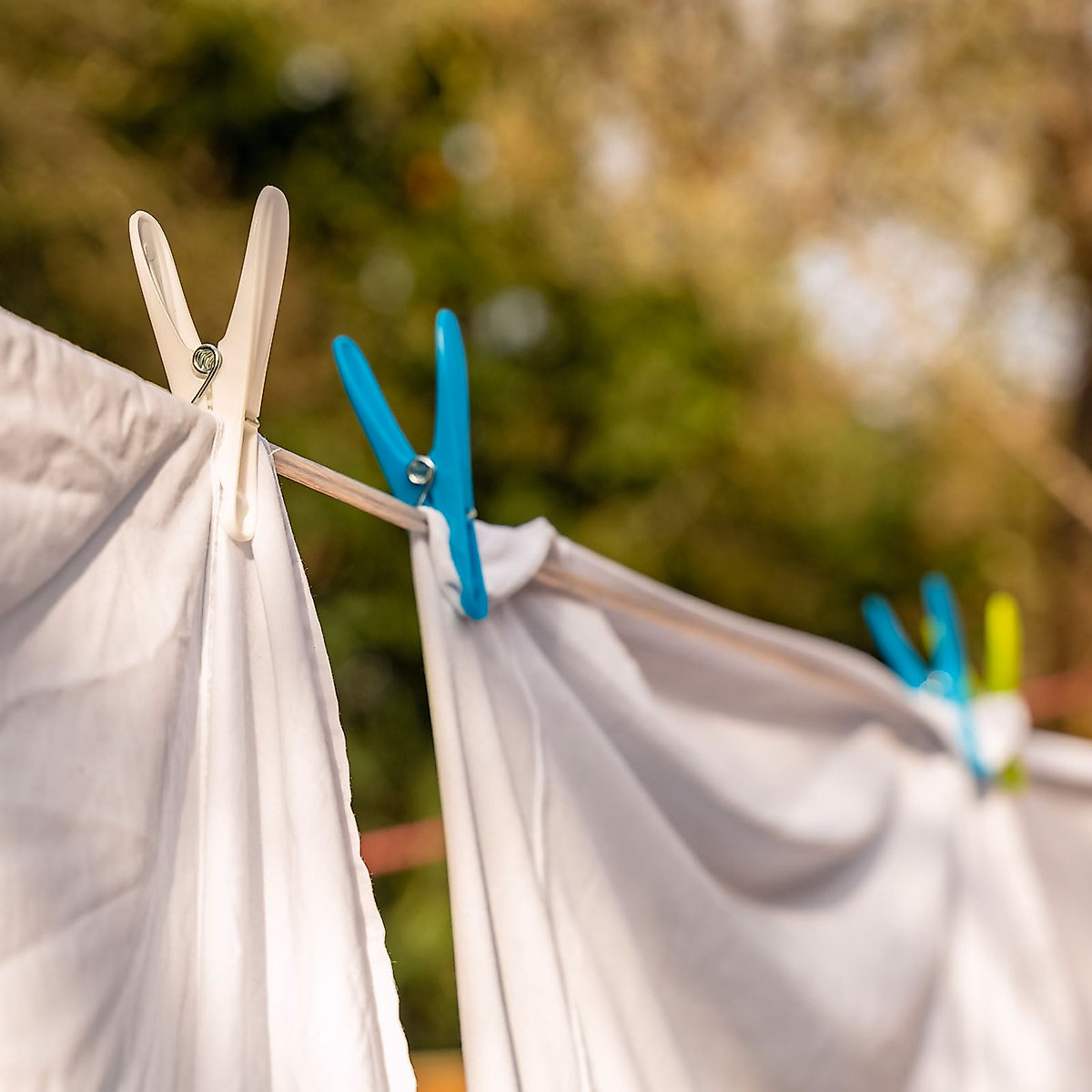 PATIKIL Plastic Coated Clothesline, 1/8 Inch x 66 FT Extra Strong Steel Core Clothes Lines Wire for Drying Clothes, Outside Hanging, Green