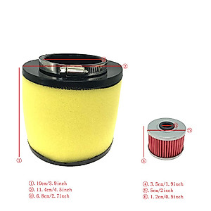 Syconeer Air Filter Oil Filter Spark Plug for 1995-2004 Honda Foreman 400 450 TRX400 TRX450 2000-2006 Honda Rancher 350 TRX350 Replace OE 17254-HN5-670