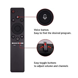 Voice Replacement for Samsung-Smart-TV-Remote, BN59-01298A BN59-01298D BN59-01266A for Samsung Remote Control for Smart TV with Voice Function for Samsung Smart Curved Frame QLED LED LCD TVs