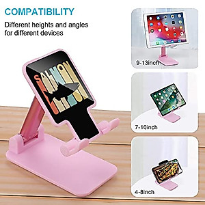 Vintage Style Salmon Print Cell Phone Stand Compatible with iPhone Switch Tablets Foldable Adjustable Cellphone Holder Desktop Dock (4-13")