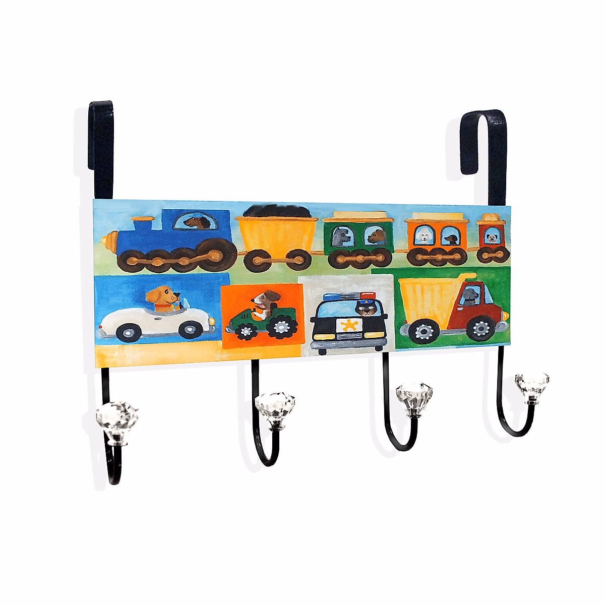 Stupell Home Décor Dogs Driving Vehicles Over The Door Hanger, 12 x 10.5 x 2, Proudly Made in USA