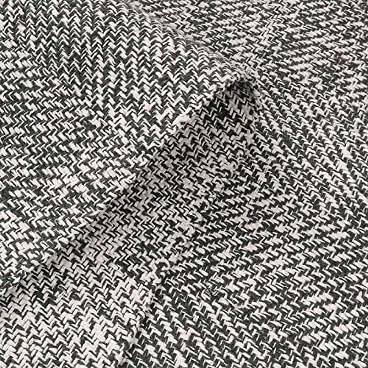 LEEVAN Washable Area Rug 4x6, Hand-Woven Cotton Living Room Rug, Grey/Cream Braided Bedroom Rug, Farmhouse Indoor/Outdoor Floor Carpet for Patio, Nursery, Office, Playroom, Dining Room