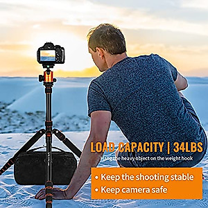 VICTIV 80" Camera Tripod, DSLR Tripod for Travel, Aluminum Heavy Duty Tripod Stand with 360° Ball Head, Camera Tripods & Monopods with Carry Bag, Professional Tripod for Canon Nikon -AT40 Orange