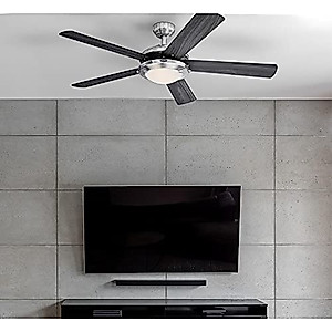 Westinghouse 7305400 Comet LED Ceiling Fan, 52 Inch, Brushed Nickel, Frosted Glass