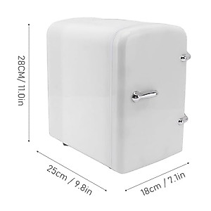 Miokycl Mini Fridge 4L Portable Cooler Warmer Refrigerator Includes DC12V Car Plug for Skin Care Beverage AC100?240V (US Plug)