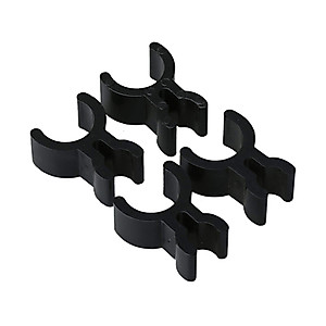 Lovermusic Black 2.3x1.8cm ABS French Horn Pencil Clip Trumpet Pen Clip Holder Musical Instruments Pack of 5