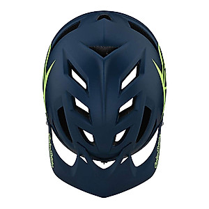 Troy Lee Designs Adult | All Mountain | Mountain Bike Half Shell A1 Helmet Drone (Marine/Green, MD/LG)