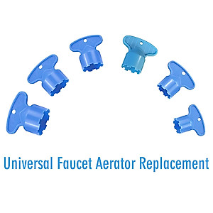 12 Pcs Cache Aerator, 5 Sizes Faucet Aerator Key Removal Wrench, Replacement Cache Aerator for Sink M16.5 18.5 21.5 24 mm Tap Aerators Flow Restrictor