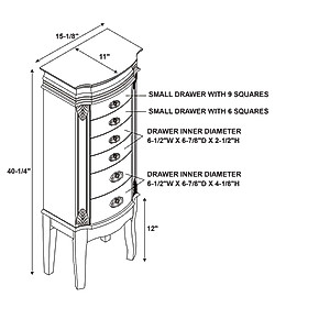 Powell Italian Influenced Transitional Espresso Jewelry Armoire