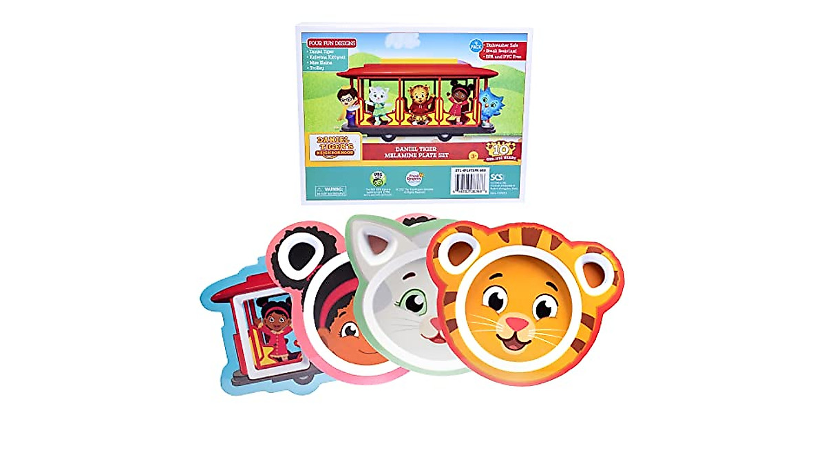 Daniel Tiger Kids Feeding Plates - Set of 4 with Character Designs