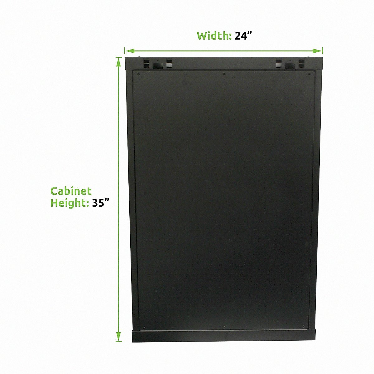NavePoint 18U Deluxe IT Wallmount Cabinet Enclosure 19-Inch Server Network Rack with Locking Glass Door 16-Inches Deep Black with Shelves