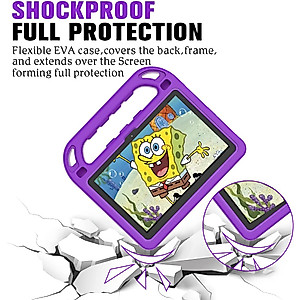 LEDNICEKER Kids Case for H D 8 & Plus 2020 & 2022 - Lightweight Shockproof Handle with Stand Kid-Proof Case for H D 8 inch Tablets (2022/2020 Release) - Purple