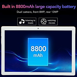 DAKR Tablet, Front 8MP HD Tablet Rear 13MP for Children for Business (US Plug)