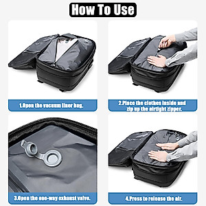 ADKBO Vacpack Backpack, Airback Backpack with Pump, 60L Expandable Backpack with Vacuum Compression, Waterproof and Anti-Theft Air Vacuum Backpack for Travel (Green, With Air Pump)