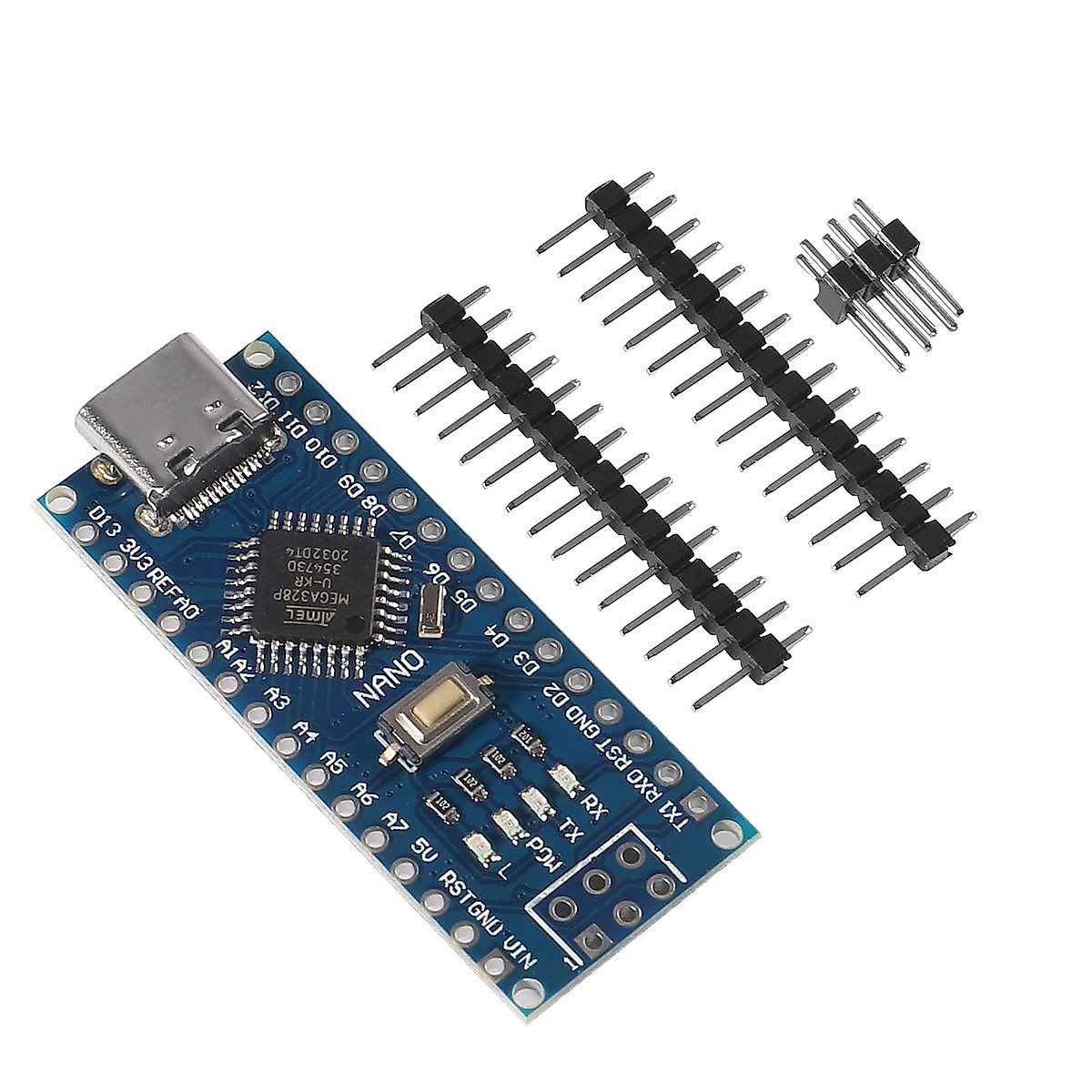 AITRIP 5pcs for Nano Board CH340/ATmega+328P Without USB Cable, Type-C Connection Compatible with Arduino Nano V3.0