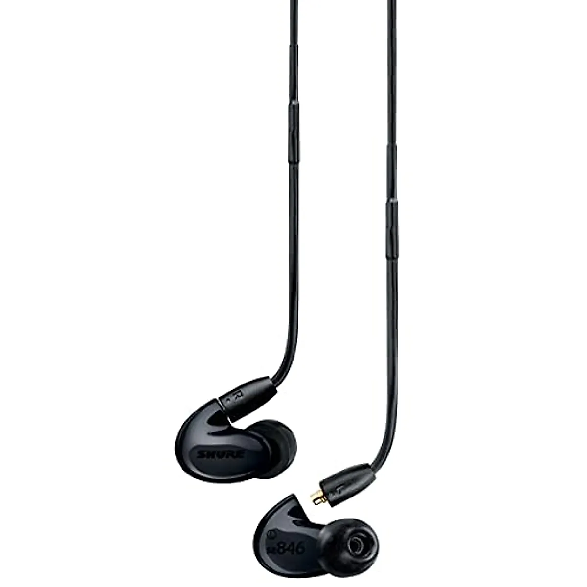 Shure SE846 Wired Sound Isolating Earbuds, High Definition Sound + Natural Bass, Four Drivers, Secure in-Ear Fit, Detachable Cable, Durable Quality, Compatible with Apple & Android Devices - Black