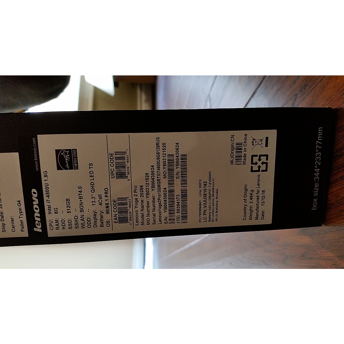 Lenovo Yoga 2 Pro 13.3-inch Touchscreen Laptop - Silver (512GB SSD)