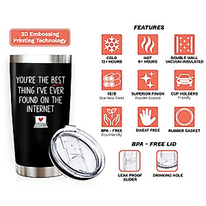 ZAGKOO Anniversary For Him, Her Gifts - Gifts For Boyfriend, Girlfriend, Husband, Wife, Friends - Romantic I Love You Couple Gifts For Him, Her - Birthday Gifts For Him, Her, Men, Women - Tumbler 20oz