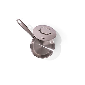 Alva Maestro Stainless Steel Saucepan with Lid Non Toxic Induction Compatible 2 Qt 6.3" PFAS, PFOA & PFTE Free, for Cooking Pan Set, Induction Safe, Add to Your Pots and Pans Set Cookware