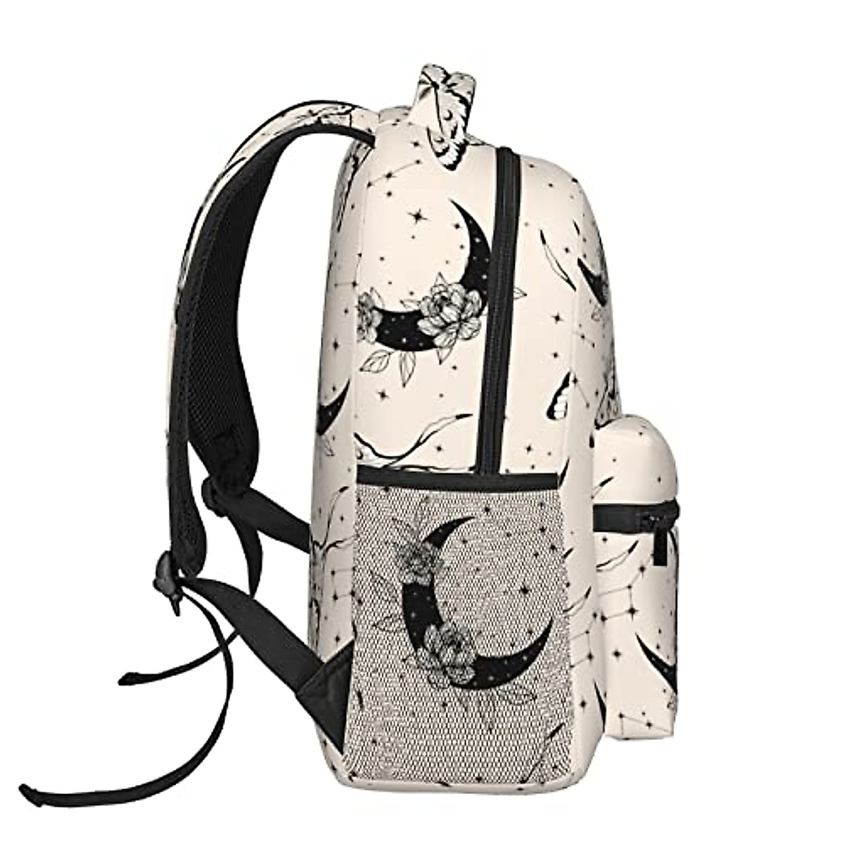 BoeHiop Boho Magic butterfly Moon Star Lightweight Laptop Backpack for Women Men College Bookbag Casual Daypack Travel Bag
