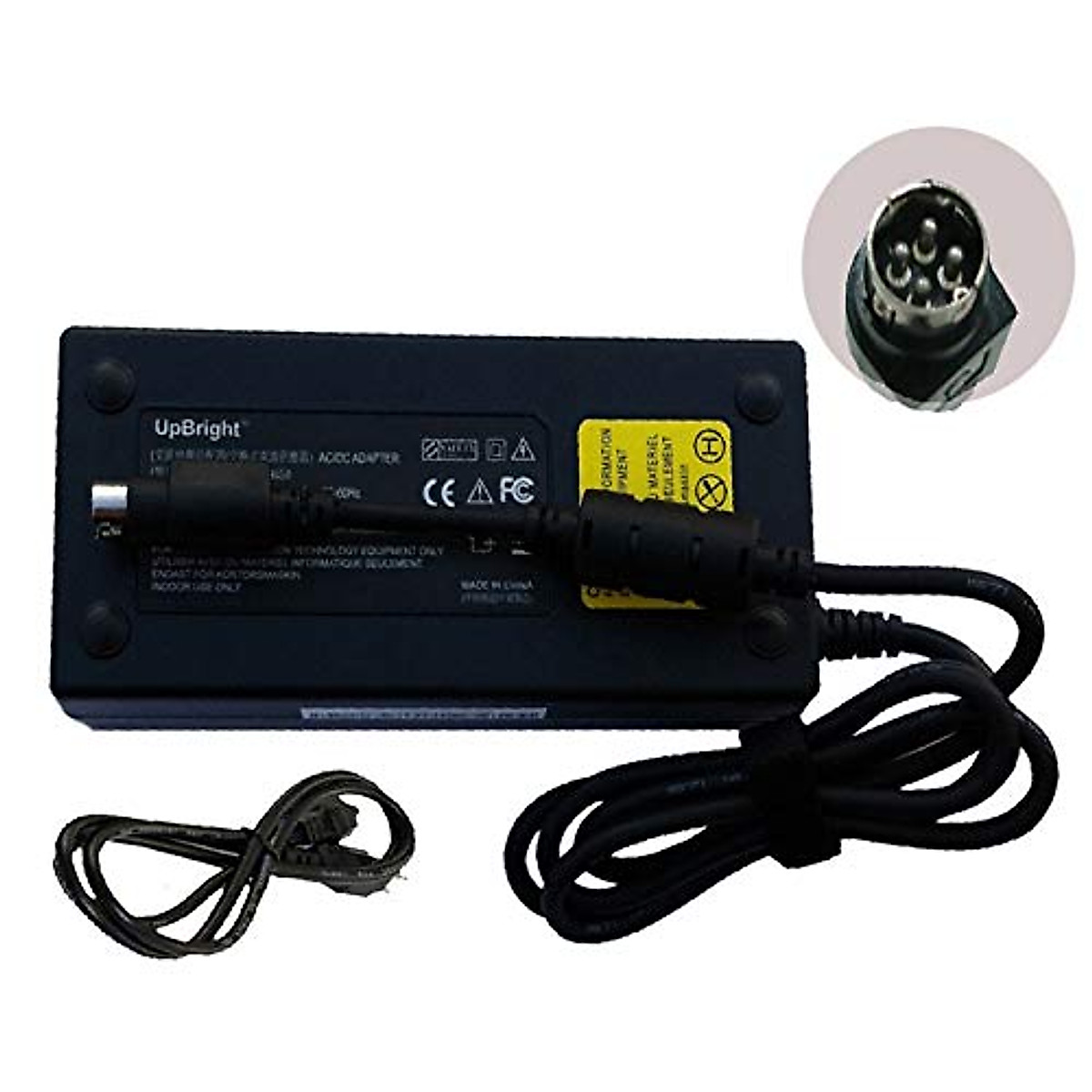 UpBright 4Pin 20V 220W AC Adapter Compatible with Alienware M51 766SNO Area-51M 7700 D900T N766 D90T D700 MJ-12 MPC ClientPro 414 424 434 PA-1221-03 Rock D901C ProStar 9097 9098 9096 HIPRO HP-AN220E43