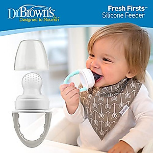 Dr. Brown's Designed to Nourish, Fresh Firsts Silicone Feeder, Grey, One Size (Pack of 2)