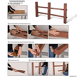 Beistle Large 3' 8" x 6' x 7" Cardboard Brown Fence Decorations Photo Prop Western Party Decor for Events Photography Shoot