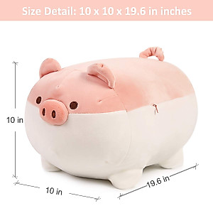 ARELUX 16in Stuffed Animal Pig Plush Pillow,Soft Piggy Anime Plushies Japanese Cuddle Pet Throw Pillow,Kawaii Plush Toy Gifts for Boys Girls Kids Birthday