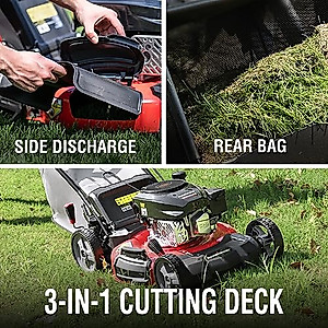PowerSmart 21 in. 144cc 3-in-1 Gas Walk-Behind Push Lawn Mower with Bag (DB2321PR)