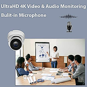 GW Security 32 Channel 12MP NVR 4K Smart AI Security Camera System with 32 x 4K (8MP) IP PoE Microphone Dome Camera, 100ft Night Vision, Face/Human/Vehicle Detection Waterproof Surveillance Camera