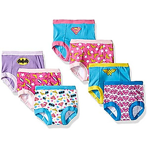 DC Comics 3PK, 7PK and 10PK Potty Training Pants with Superman, Batman, Wonder Woman and More with Stickers Sizes 2T, 3T, and 4T