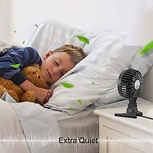 ZOEYEA USB Desk Fan, Strong Airflow Small Fan, Adjustable Rotation Desktop Table Cooling Fans with Plug-in USB Powered Cable, Quiet Personal Mini Fans for Home Office Travel