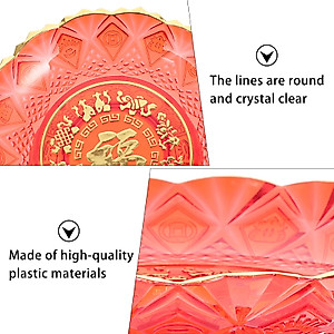 Veemoon 4pcs Blessing Use Decorative Rituals Holders Sacrifice Snack Food Decor Holder Serving Wedding Fruit Decoration Footed Plate Round Nuts Plates Containers Bowl Buddhist Offering S