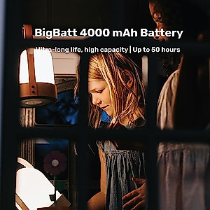 BASK KIN Portable Cordless Lantern Table Lamp | USB Rechargeable | Powerful Long-Lasting 4000mAh Battery | Kids Bedroom | Indoor / Outdoor Light | Easy 3-Step Touch Dimmable | UltraBright LED