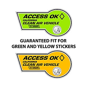 California HOV Stickers 3M Paint Protection Film - 2022 and 2023 (for Green and Yellow Stickers)