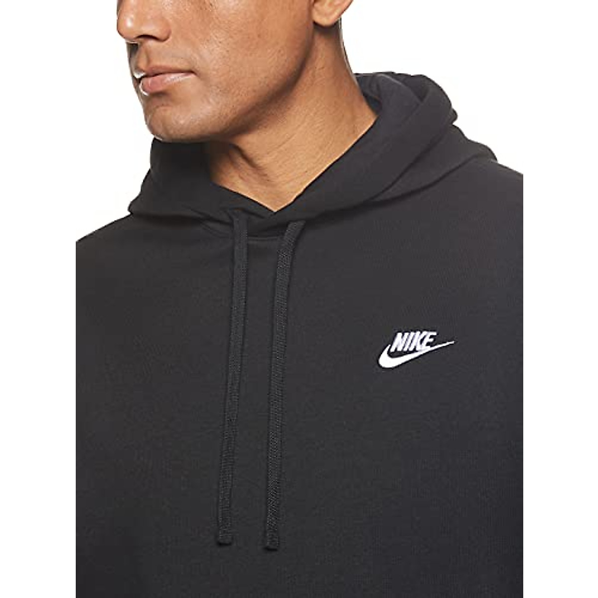Nike Pull Over Hoodie, Black/Black/White, 4X-Large-T