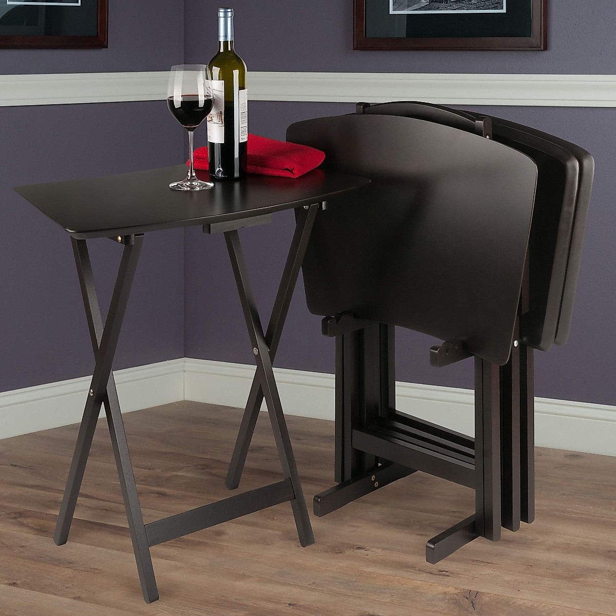 Winsome Anila Snack Table, Coffee, 23.86 x 16.77 x 25.83