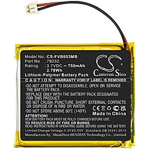 CS Replacement Battery for Floureon VB601, VB603, VB605 79232 750mAh / 2.78Wh Barcode Scanner