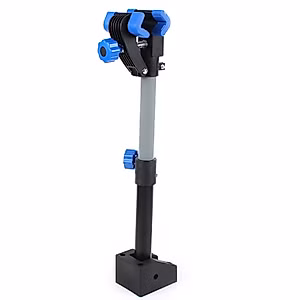 DOONARCES Wall Mount Bicycle Repair Stand Foldable Heavy Duty Bike Repair Rack Clamp Steel Bicycle Rack Maintenance Workstand, Load 45lbs, Blue+Black