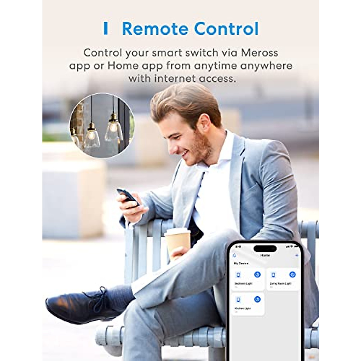 meross Smart Light Switch Compatible with Alexa, Google Assistant and SmartThings, Needs Neutral Wire, Single Pole WiFi Wall Switch, Remote Control, Schedules, No Hub Needed, 2.4G Only, 4 Pack