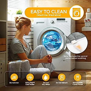 Weighted Heating Pad for Back Pain Relief, 2.2lb Large Electric Heating Pads for Cramps Neck Shoulder, 4 Heating Levels with Auto Shut Off, Fast Heating Dry& Moist Therapy Options Washable 12"x24"