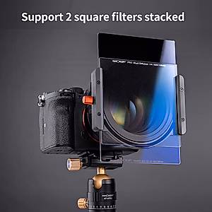 K&F Concept Metal Filter Holder + 8 Filter Adapter Rings (49/52/58/62/67/72/77/82mm) for Square Lens Filter