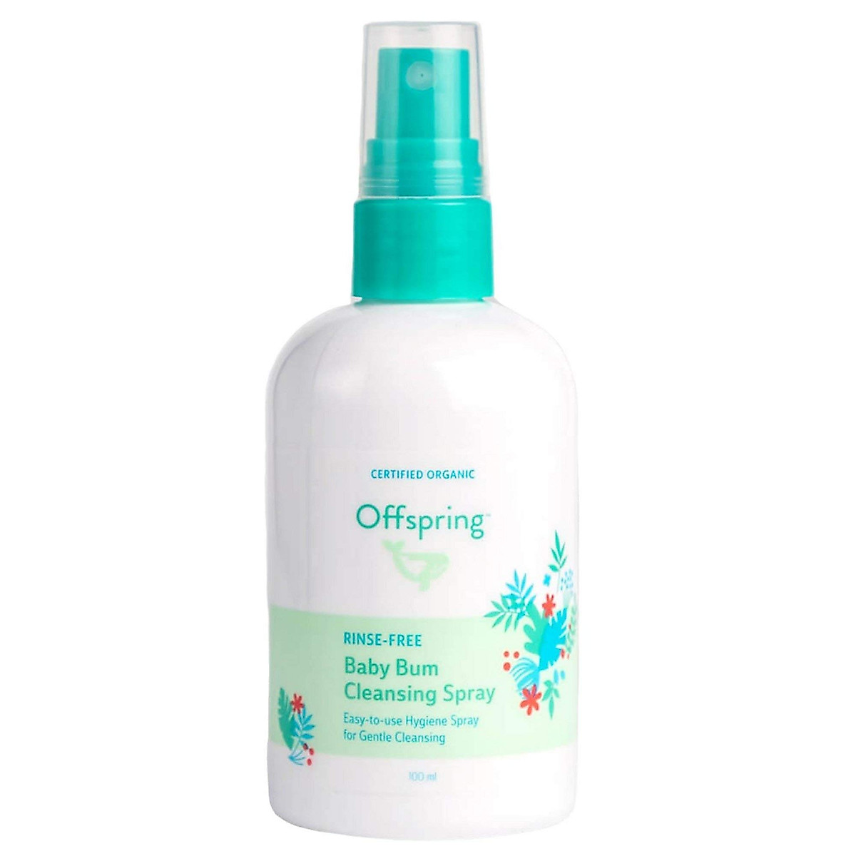 Offspring Baby Bum Spray - Rinse Free, Organic and All-Natural Hygiene Wash with Aloe and Lavender for Gentle Cleaning of Diaper Area Rinse-Free Baby