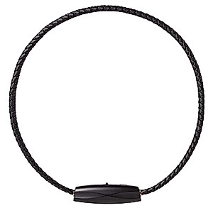 Airvida M1 Wearable Ionic Air Purifier| Titanium Necklace and Collar Clip| 99% removal rate verified by 3-party labs| USB rechargeable (19.6 in, Black)| Best gift for mom