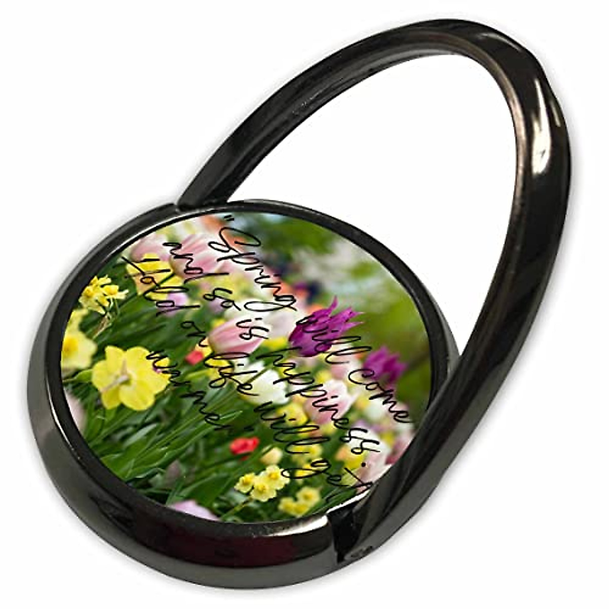 3dRose Image with a Text Spring Will Come and so is Happiness - Phone Rings (phr-360250-1)