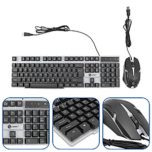 2 Sets Wired Keyboard and Mouse Gaming Keyboard Mouse Ergonomic Keyboard Mouse Computer Keyboard Backlit Keyboard Computer Accessories Keyboard Mouse for Gamer Ergonomic Mouse